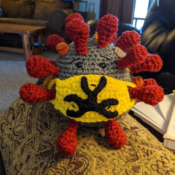 Crochet PATTERN Virus - Amigurumi Microbe - Pdf Pattern Bacteria ...