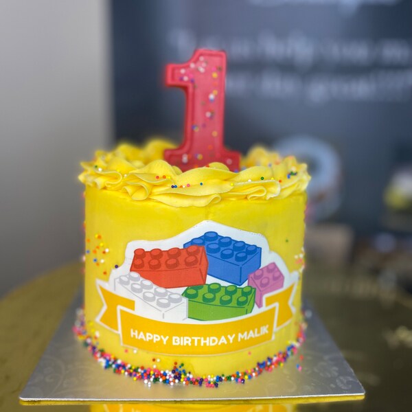 Building Blocks Cake Topper, Building Bricks Party Centerpiece, Unisex ...