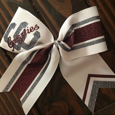 Cheer Bow Template Stripes & Arrow Tails Svg for Vinyl Heat Transfer 3 ...