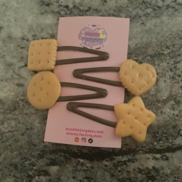 Kawaii Cookie Hairclips Y2k Hair Accessories - Etsy
