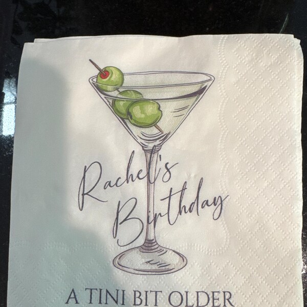 Custom Matchbox for Birthday/a Tini Bit Older Martini Match Boxes ...
