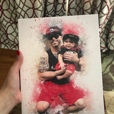 Daddy Portrait Custom Dad Drawing Fathers Day Portrait Family Portrait ...