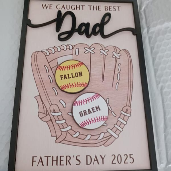 Personalized Father's Day Gift, the Best Dad Sign, Family Sign, Father ...