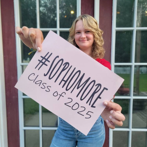 Sophomore Class of 2028, First Day of Sophomore Year, Printable First ...