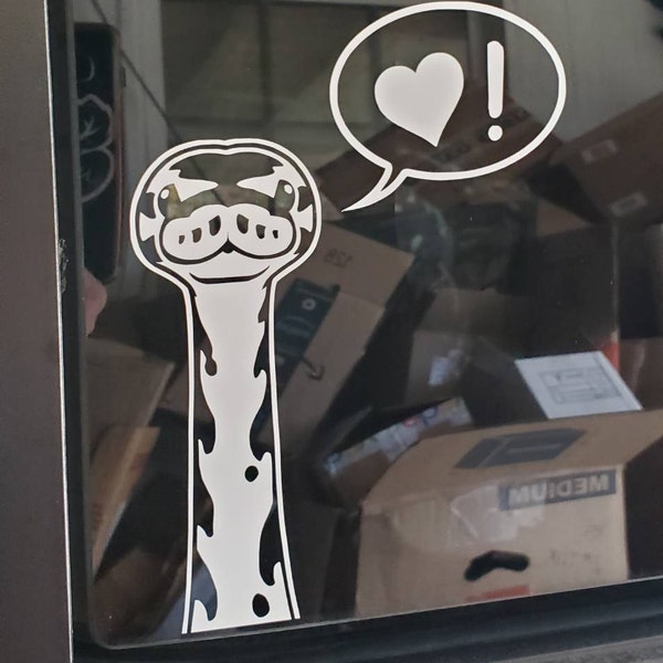 Peeking Ball Python Decal - Periscoping Snake, Serpent, Boa, Reptile ...