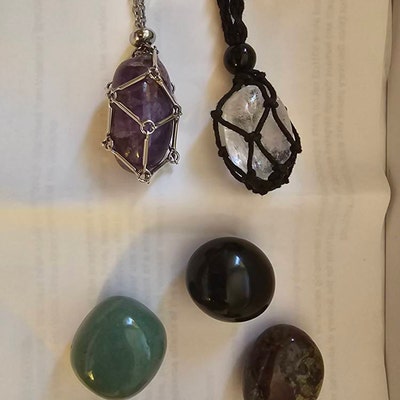 Woven Basket Waxed Hemp Interchangeable Adjustable Crystal Net Cord ...