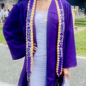 Graduation Lei Ribbon Lei Custom Lei Letter Lei Boy Girl | Etsy