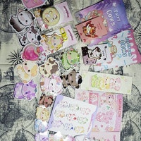 Fruit Cow Stickers, Kawaii Cow Sticker, Cute Strawberry Cow Sticker ...