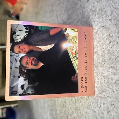 Personalised Solid Copper Photo Print - Etsy