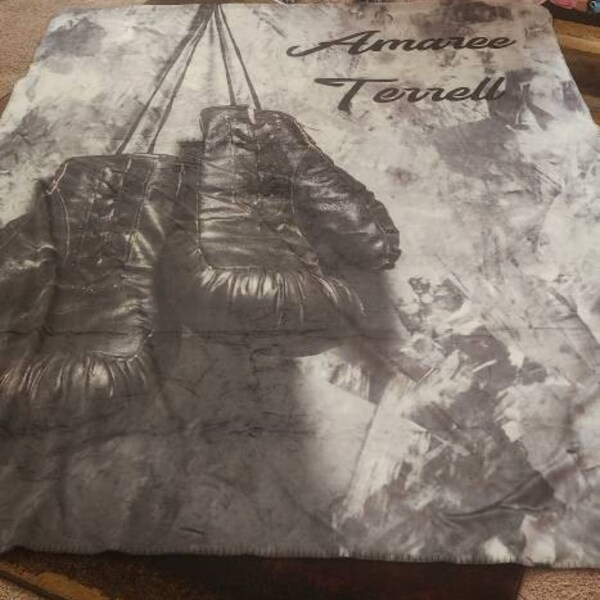 Boxing Gloves, Throw Blanket, Personalized Boxing Gloves, Boxing Coach ...