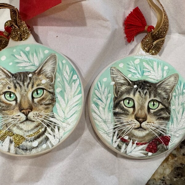 Vibrant Hand-painted Cat Portrait on Canvas Tuxedo Cat - Etsy