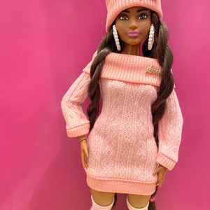 Halter Neck Dolls Prom Dress. 12inch Doll Dress Wedding Dress With Veil ...