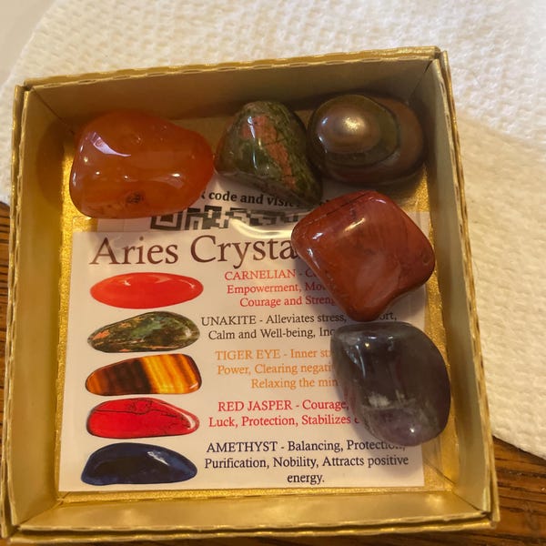 Aries Crystals Set, Aries Crysal Set, Crystals for Aries, Crystals ...