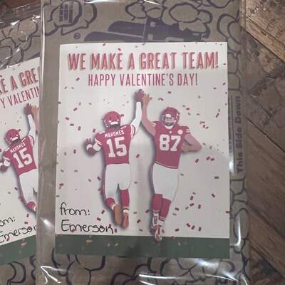 Kansas City Chiefs Printable Valentines Day Cards // Patrick Mahomes ...