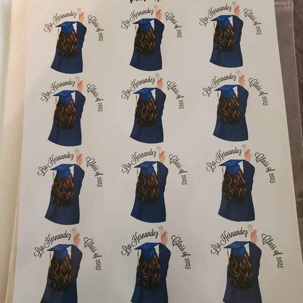 Personalized Stickers, Graduation Party Stickers, Graduation ...