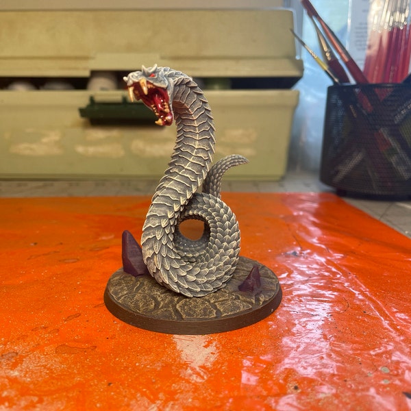 Giant Snake Miniature A for D&D, Dungeons and Dragons, Pathfinder and ...