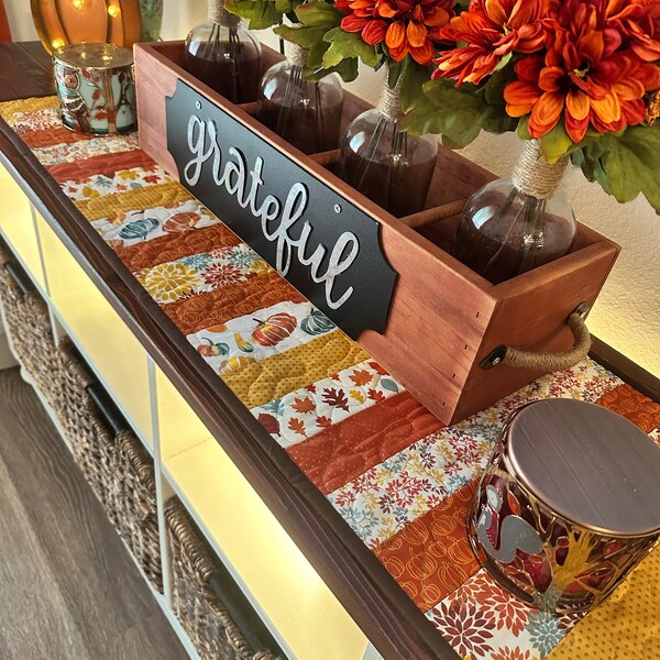 Quilted Table Runner, Quilted Fall Table Runner, Fall Runner, Quilted ...