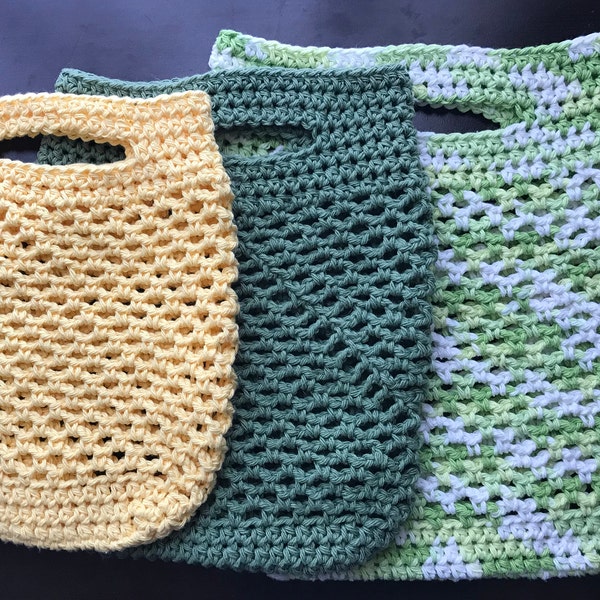 Fruit & Vegetable Mesh Shopping Bag - Crochet PATTERN PDF - Eco ...