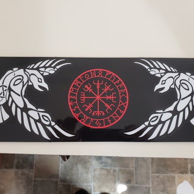 Viking Protection Runes Vegvisir Compass Talisman Red Vinyl Decal - Etsy