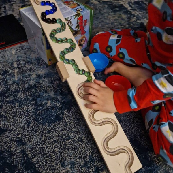 A Marble Run Plate Winding Track Marble Run Wood Wooden Toy Ball ...