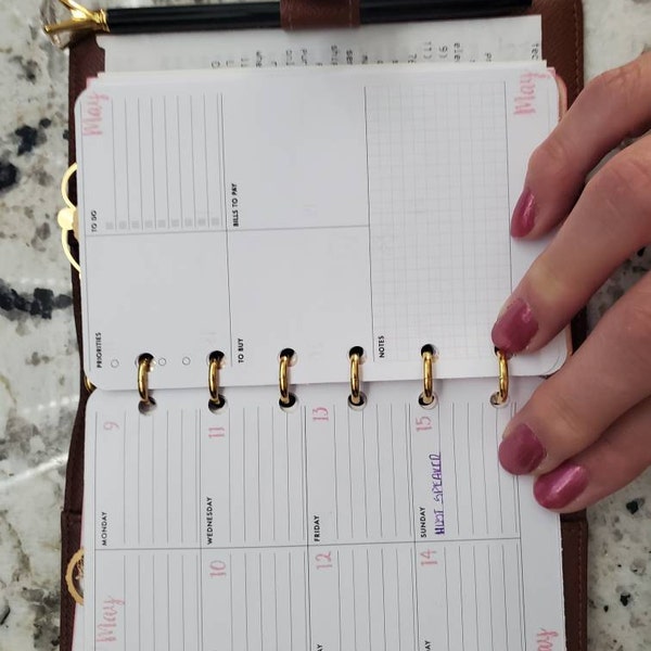 Pocket Plus Planner Inserts, Weekly Dashboard Layout, Pocket Plus Rings ...
