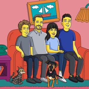 Custom Cartoon Portrait From Your Photo / Personalized Cartoon - Etsy