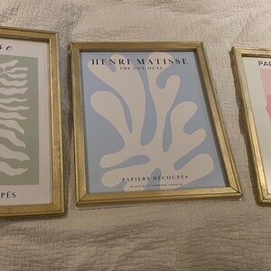 Blue Matisse Print Set Printable Wall Art Blue Print Set Gallery Wall Set of 3 Prints Preppy ...