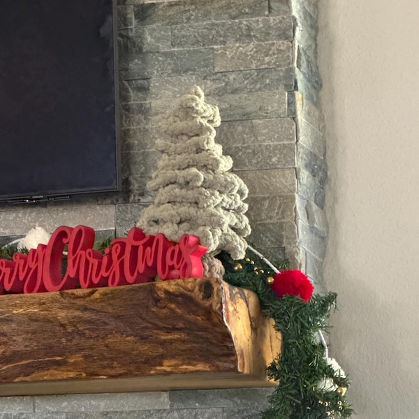 Large Mantle Christmas Tree Crochet Pattern, No Sew Christmas Tree ...
