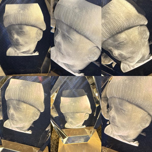 Personalized 3D Crystal Photo | Custom Engraved Picture & Glass Laser ...