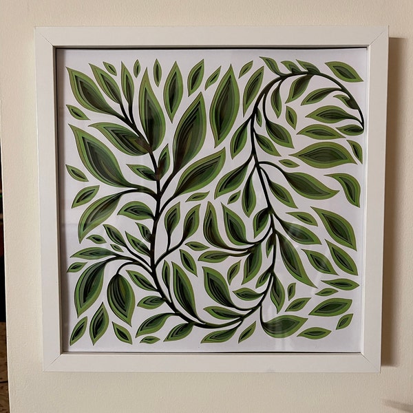 Spring Leaves 3d Shadow Box SVG, Layered Files for Cricut, Cardstock ...