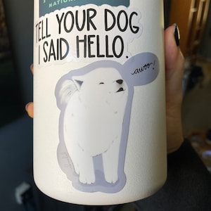 Smol Awoo Samoyed Waterproof Vinyl Sticker - Etsy