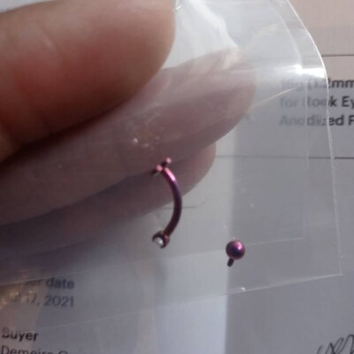 16g Titanium Internal Heart and Gem Curved Barbell Rook Eyebrow ...