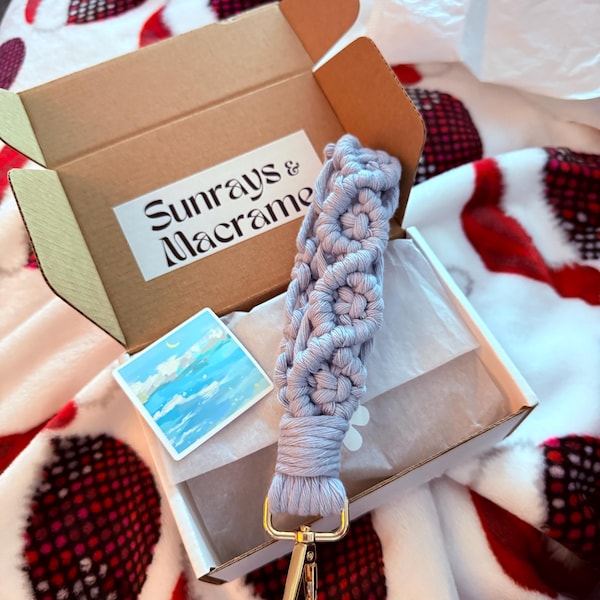 Colorful Diamond | Handmade Macrame Wristlet Keychain | Boho Chic & Functional Accessory ...