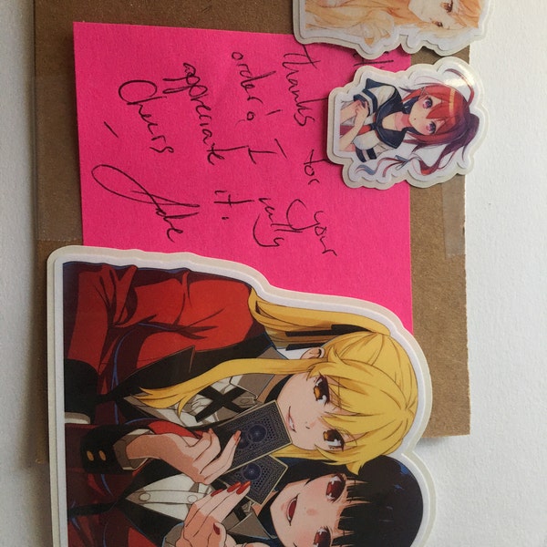 Yumeko and Mary Vinyl Sticker Love, Kakegurui Anime Stickers Laptop ...