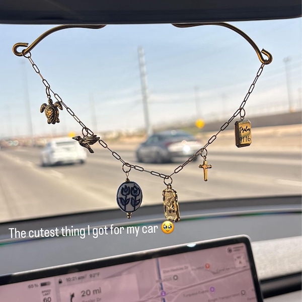 Car Charms, Engravable Rear View Mirror Chain, Make Your Own Ornament ...
