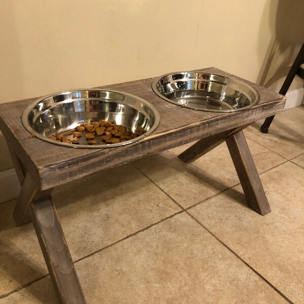 Dog Bowl, Dog Bowl Stand, Large Raised Dog Bowl Feeder, Farm Table ...