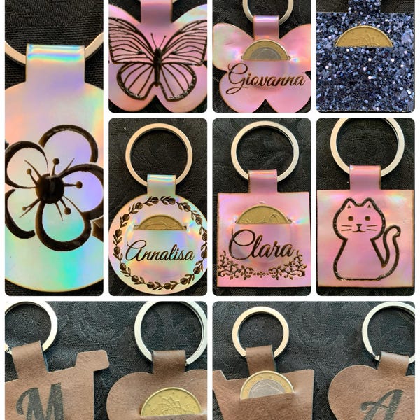 Keychain SVG Coin Holder, Shopping Cart Coin Keychain, Supermarket Cart ...