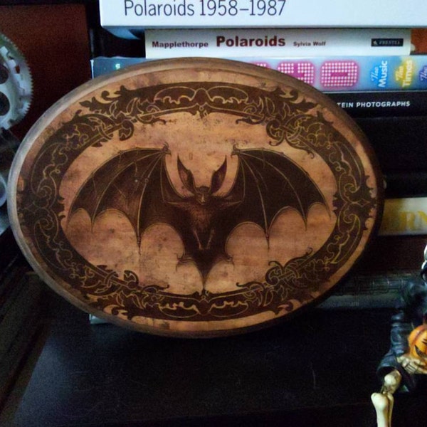Bat Victorian Portrait Wooden Wall Art- Vintage Style Animal Wall Art ...