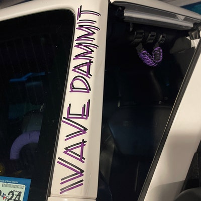 Custom wave Dammit Decals Fits Jeep Wrangler, Suv's, 4x4, Offroad ...