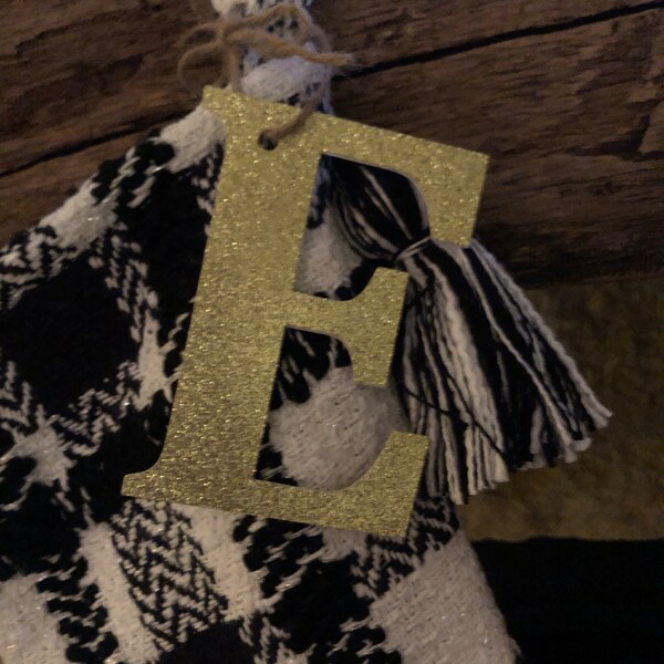 Glitter Letter Ornament/ Letter Gift Tags/ Letter Ornaments/ Initial ...