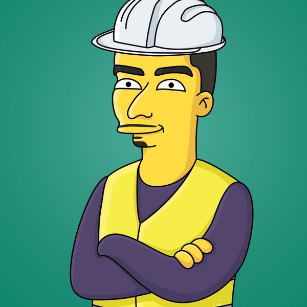 Custom YELLOW Character Portrait From Photo / Custom Cartoon Portrait ...