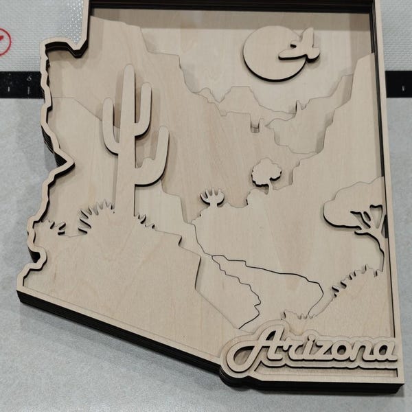 Arizona State Vignette - Laser Cut Multilayer File Svg Dxf Ai Eps Cdr ...