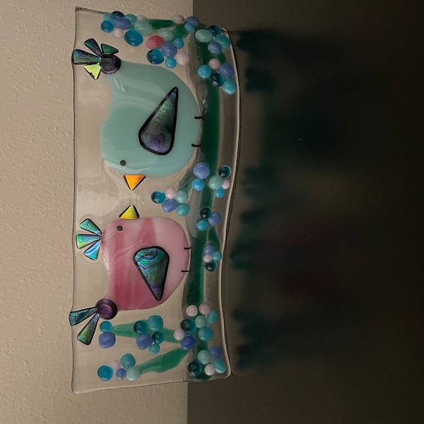 Fused Glass, Fused Glass Art, Fused Glass Sun Catcher, Floral Sun ...