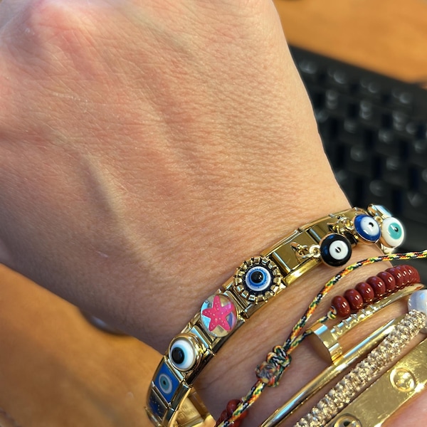 Italian Bracelet,custom Gold Italy Charms,personalized Italian Bracelet ...