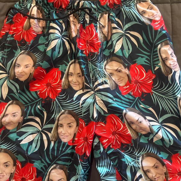 Custom Photo Pajamas, Personalized Face Unisex Pajamas, Custom Photo ...
