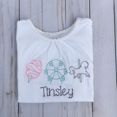 Vintage Stitch County Fair Embroidery Design, Quick Stitch Fair Theme ...