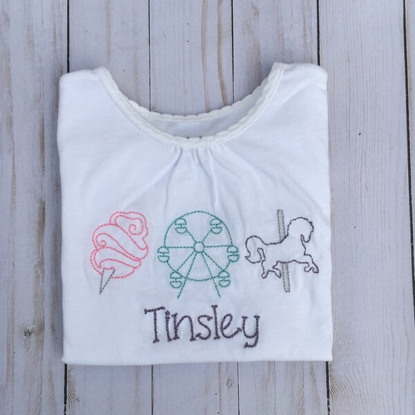 Vintage Stitch County Fair Embroidery Design, Quick Stitch Fair Theme ...