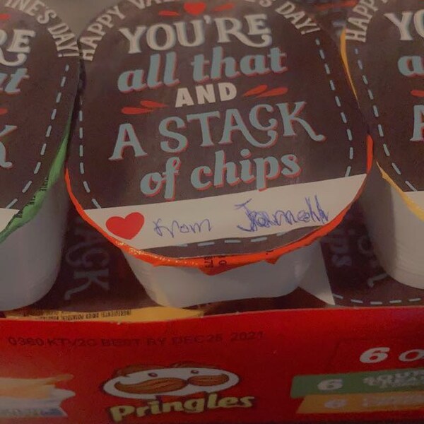 INSTANT DOWNLOAD Printable Chips Pringles Valentines You're All That ...