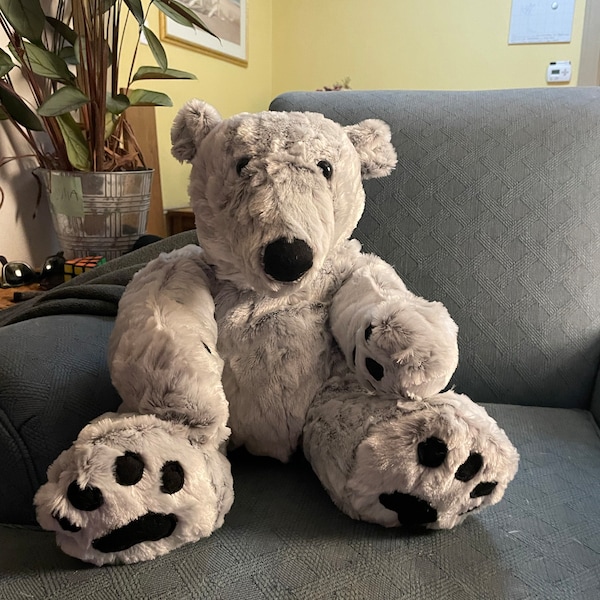 Sherbet Polar Bear PDF Sewing Pattern 30" Long Stuffed Animal - Etsy