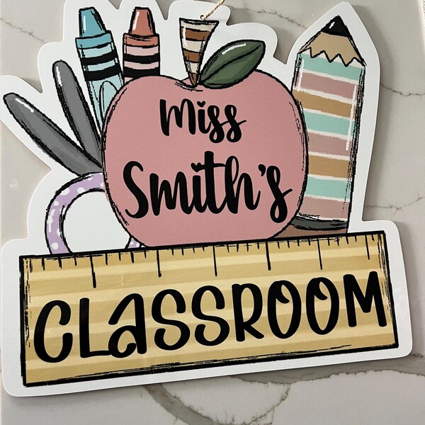 Teacher Name Sign Teacher Appreciation Gift Personalized Teacher ...